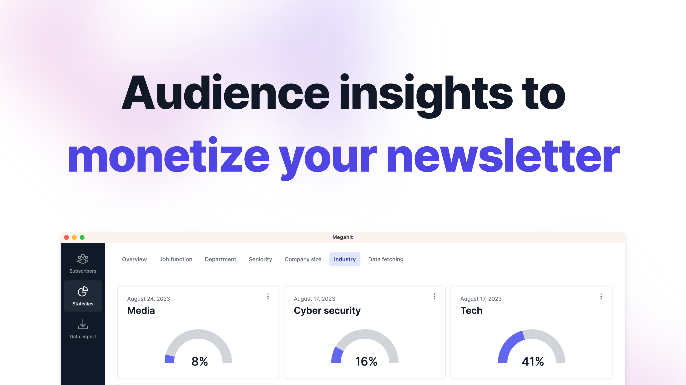 Megahit | Audience insights to monetize your B2B newsletter